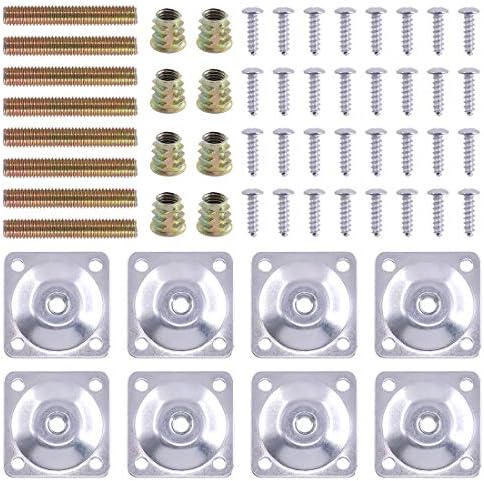 Amazon.com: GOSCHE 4 Sets Furniture Legs Mounting Plates with Hanger ...