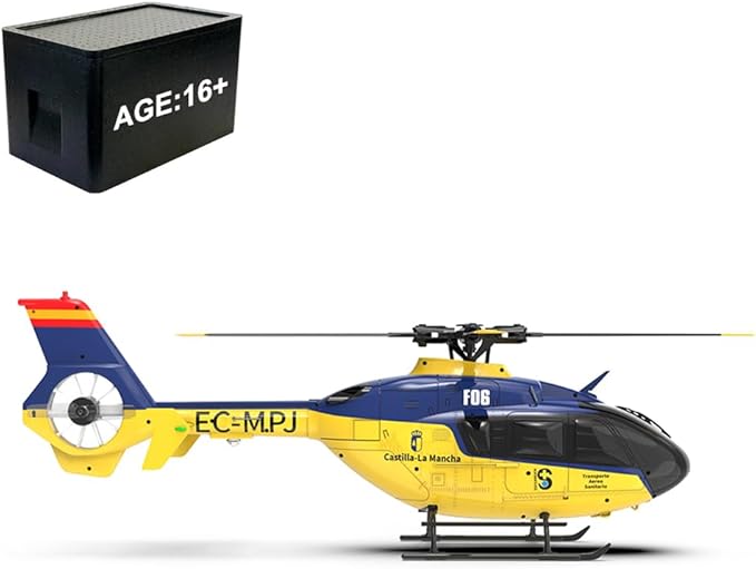 Amazon.com: WESS EC-135 RC Helicopter, 1/36 2.4G 6CH Remote Control ...