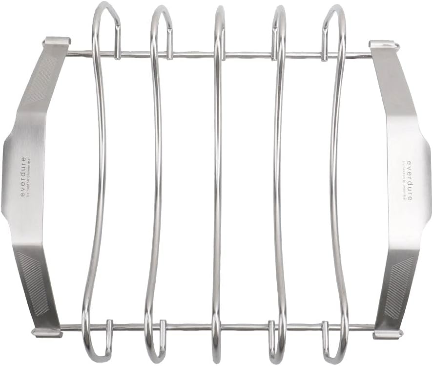 Amazon.com : Everdure Rib Rack for Smoking and Grilling, Stainless ...
