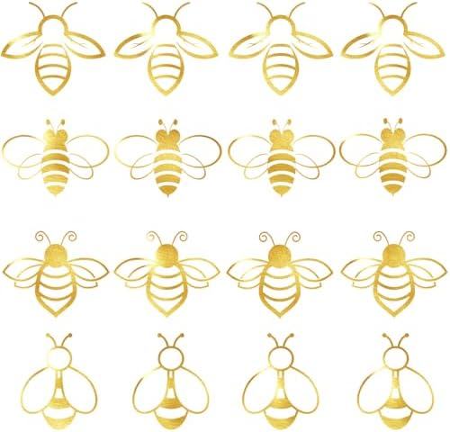 Gold Foil Bee Sticker Gold Foil Envelope Seals Labels 1.5x1.1 Inch for ...