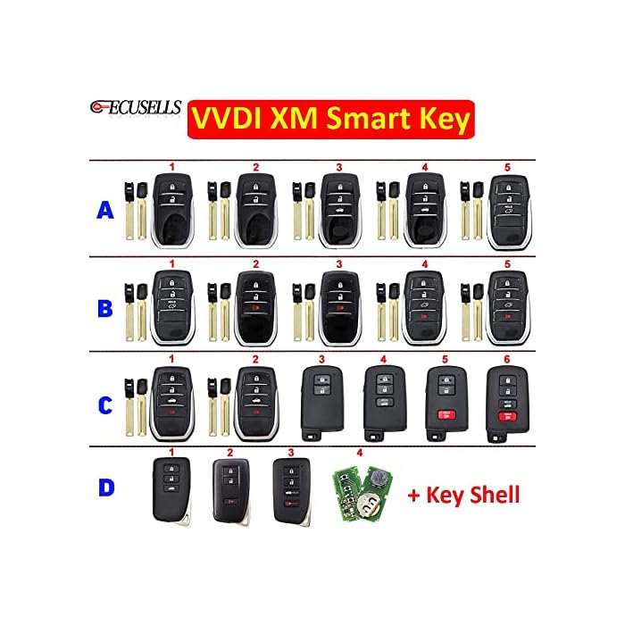 Buy TTYA Car Key - VVDI XM Smart Key Universal Remote Car Key Support ...