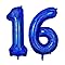 Amazon.com: 40 inch Navy Blue Number 16 Balloon ，Giant Large Aluminum ...