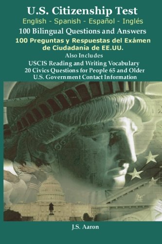 *U.S.Citizenship Test (English and Spanish - Español y Inglés) 100 ...