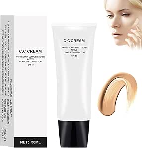 Perbella CC Cream Self Adjusting for Mature Skin,Skin Tone Adjusting CC Cream SPF 50,Cosmetics ...