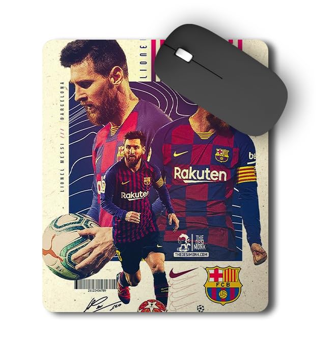 The Desi Monk Messi Mouse Pad for Gamers | Football Anti Skid ...