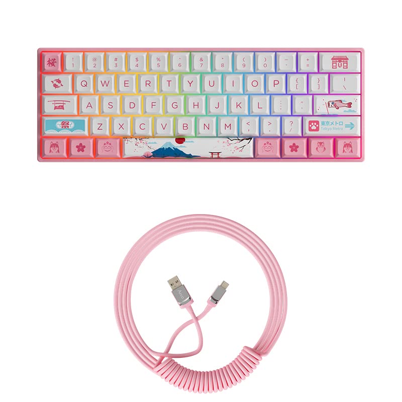 Buy Akko World Tour Tokyo 3061S 60% Pink Wired Mechanical Gaming ...
