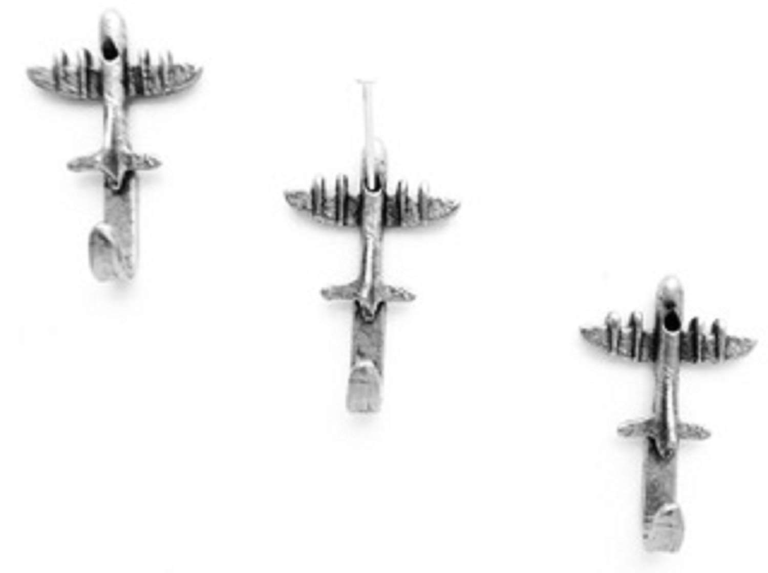 Amazon.com: NORMA JEAN DESIGNS Airplane Mini Hooks, Metal Hooks, 3pc ...