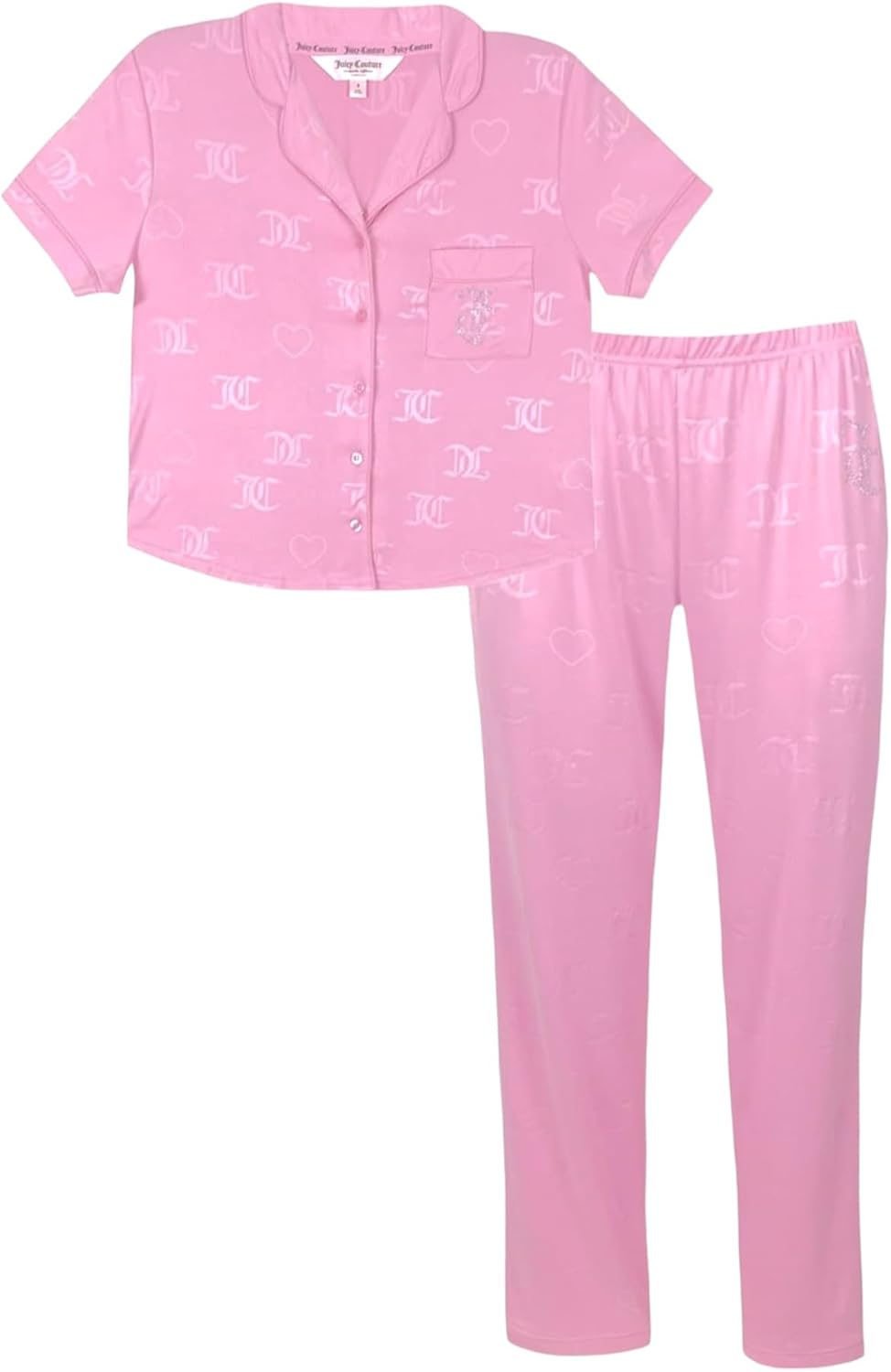 Juicy Couture Women’s 2 Piece Pajama Set (US, Alpha, Medium, Regular ...