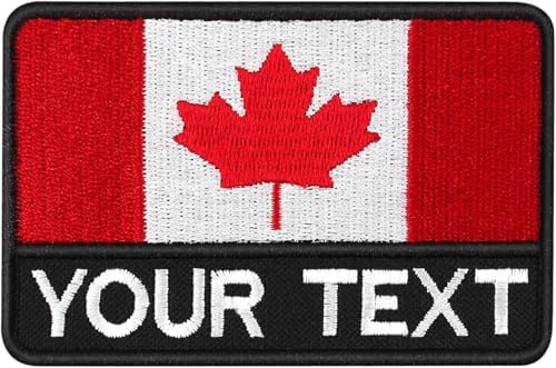 Personalized Canadian Flag Name Patch - 1PC Custom Text Embroidery ...