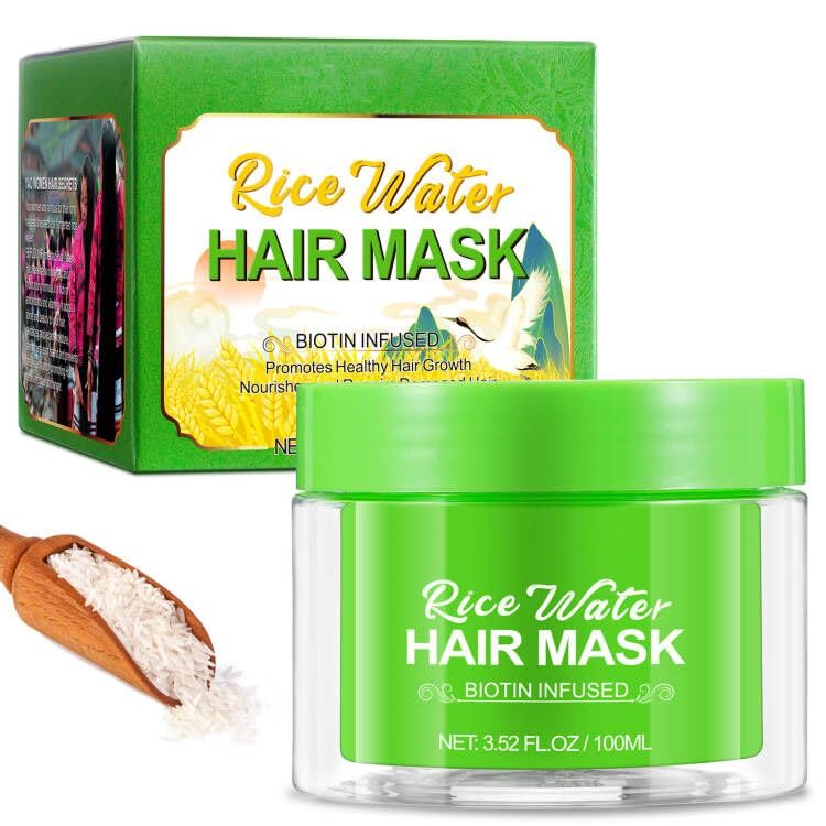 Amazon.com: Rice Water Hair Mask for Dry Damaged Hair and Growth,Hair ...