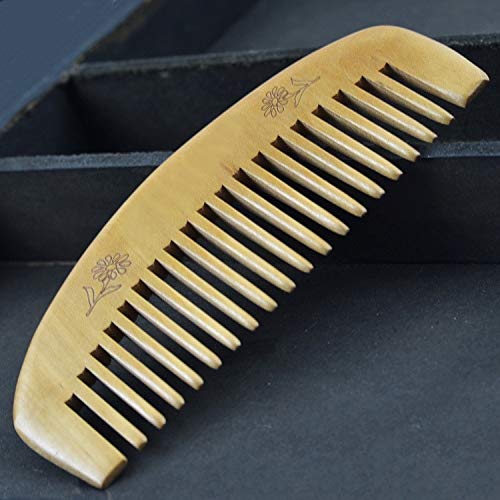 Amazon.com : 1pcs Natural Peach Wood Comb Curved Shape for Hair-Combs ...