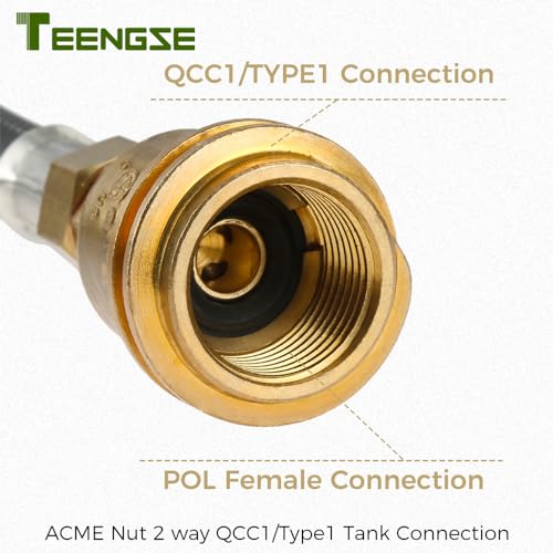 Snapklik.com : Y Shape Propane Splitter Hose Converter Adapter, QCC/POL ...