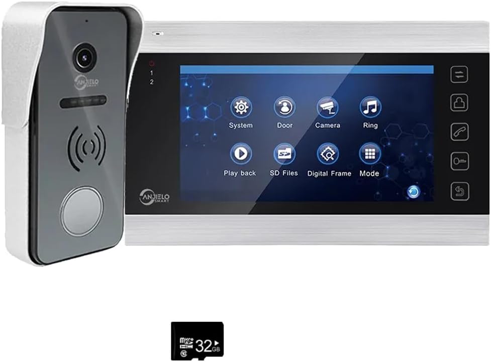 Amazon.com: 7 Inch Video Doorbell Intercom System,Wired Video Door ...