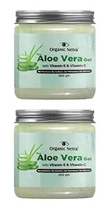 Organic Netra Pure Aloe Vera Gel With Vitamin C & E, Cold Pressed, For Skin, Face, Helps To ...