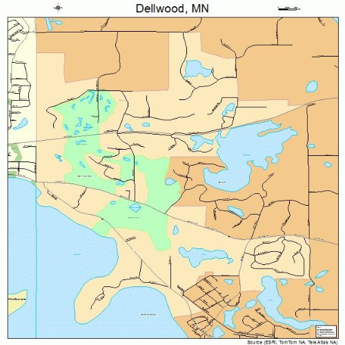 Large Street & Road Map of Dellwood, Minnesota MN - Printed poster size ...