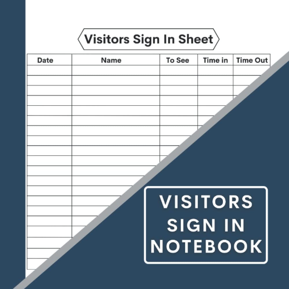 Amazon.com: Visitors Sign In Notebook: Visitors Sign In and Out ...
