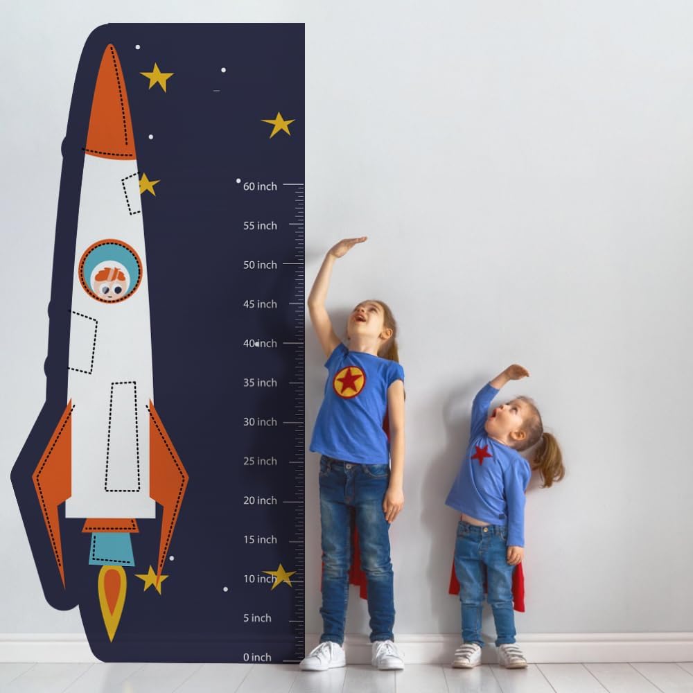 Amazon.com: Space Theme Kids Height Chart, Growth Chart Height Ruler ...