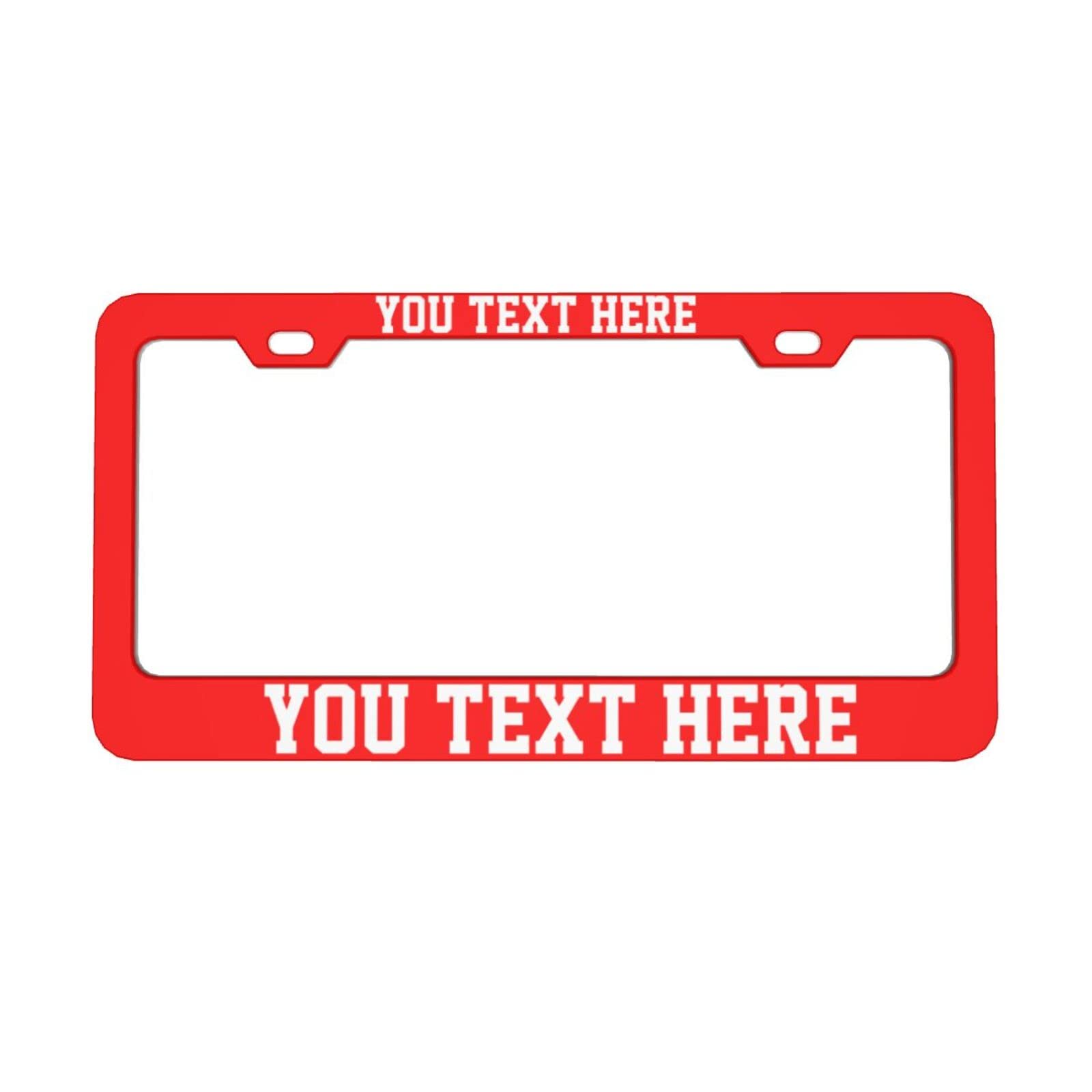 Amazon.com: Custom Personalized License Plate Frame,Customized Design ...