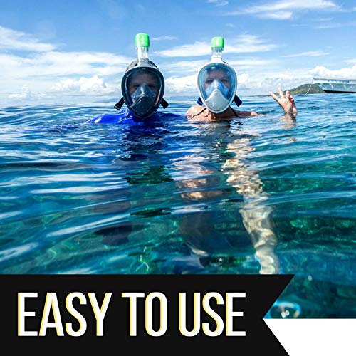 PRODIGY Full Face Snorkel Mask Adult Kids – 180° Panoramic Snorkeling ...