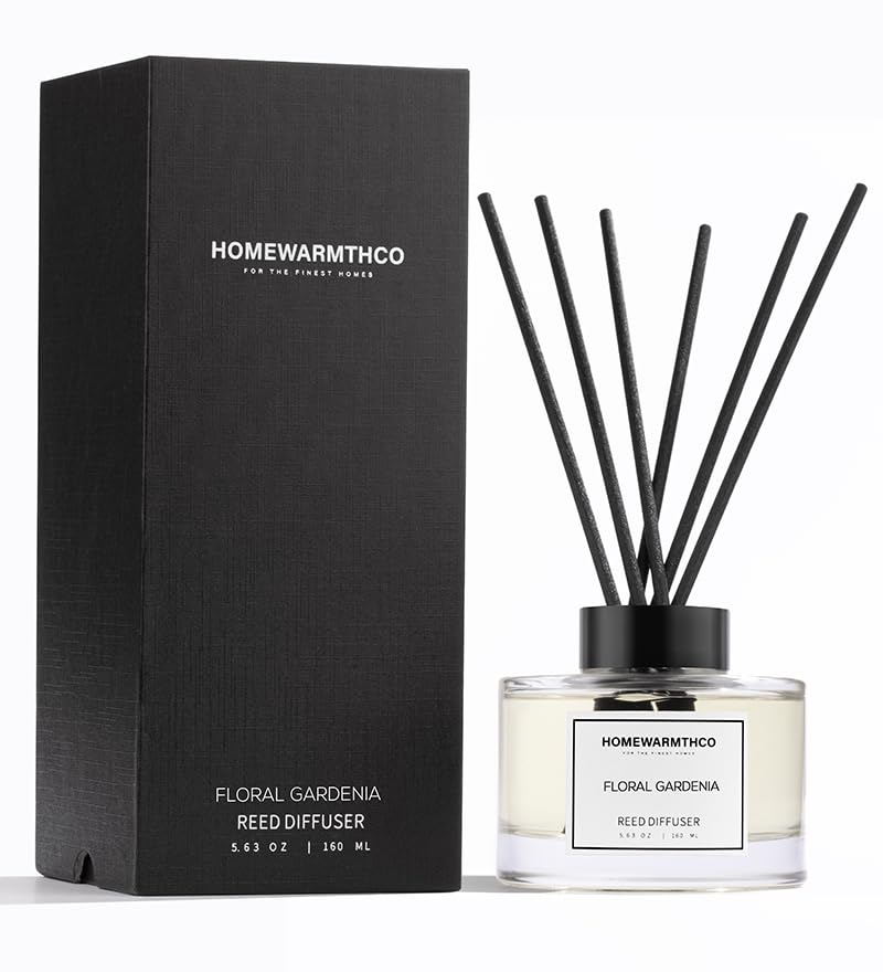 Amazon.com: Homewarmthco Floral Gardenia Reed Diffuser Set - Luxury ...