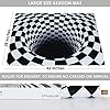 Amazon.com: Unusuall 3D Optical Illusion Rug - Vortex Illusion Floor ...