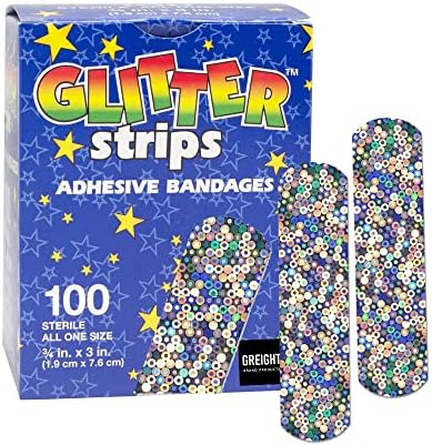 Amazon.com: Glitter Stars and Strips Bandages - 100 per Pack : Health ...