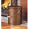 Amazon.com: Plow & Hearth 3 Gallon Black Large Ash Bucket with Lid and ...
