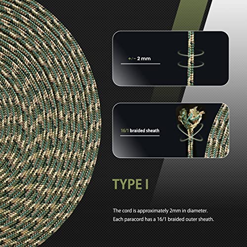 Abma Cord Paracord 2mm 100% Nylon Rope (30m-50m-100m) 1 Strand Type I ...