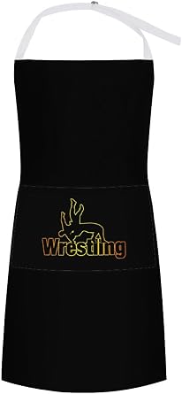 Amazon.com: Wrestling Personalized Adult Apron Art Bib Smocks for ...