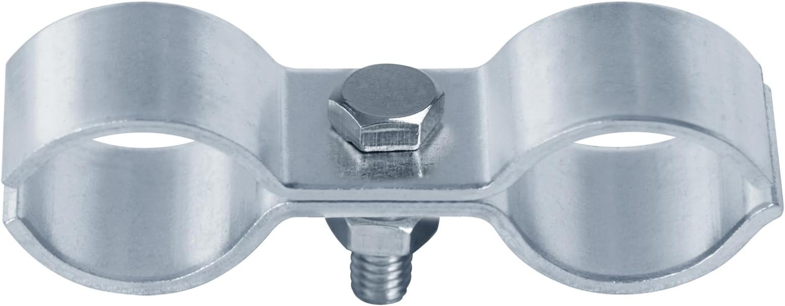 10 PCS Double Port Pipe Clamp for OD 1.1"x1.1" (28mm) Lean Tube ...