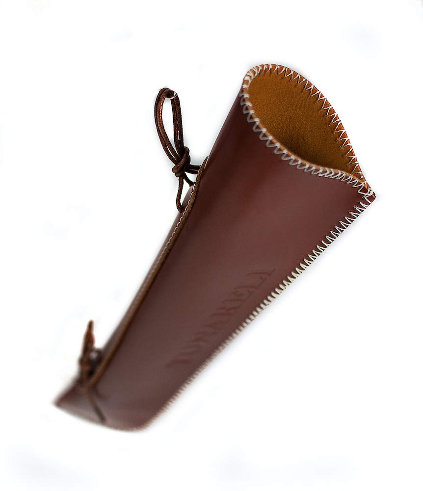 Amazon.com: Tonareli Premium Leather Bass Bow Quiver BROWN : Musical ...