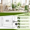 4 PCS Thermostat Lock Box with Key, Large Thermostat Cover with Lock ...