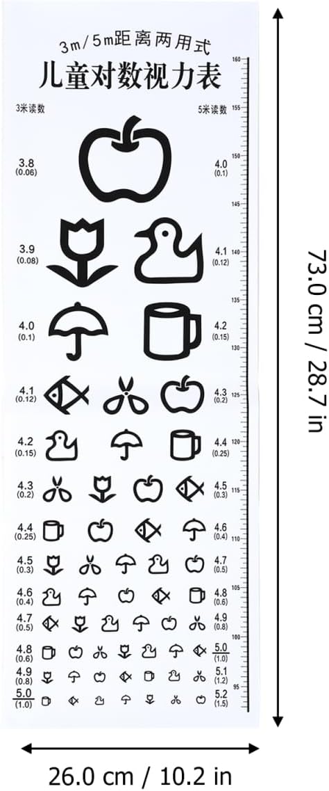Visual Testing Chart for Boy Girl Wall Eye Chart for Dominica | Ubuy