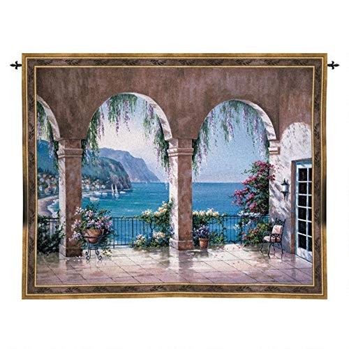 Design Toscano Mediterranean Arches Landscape Wall Tapestry : Amazon.in ...