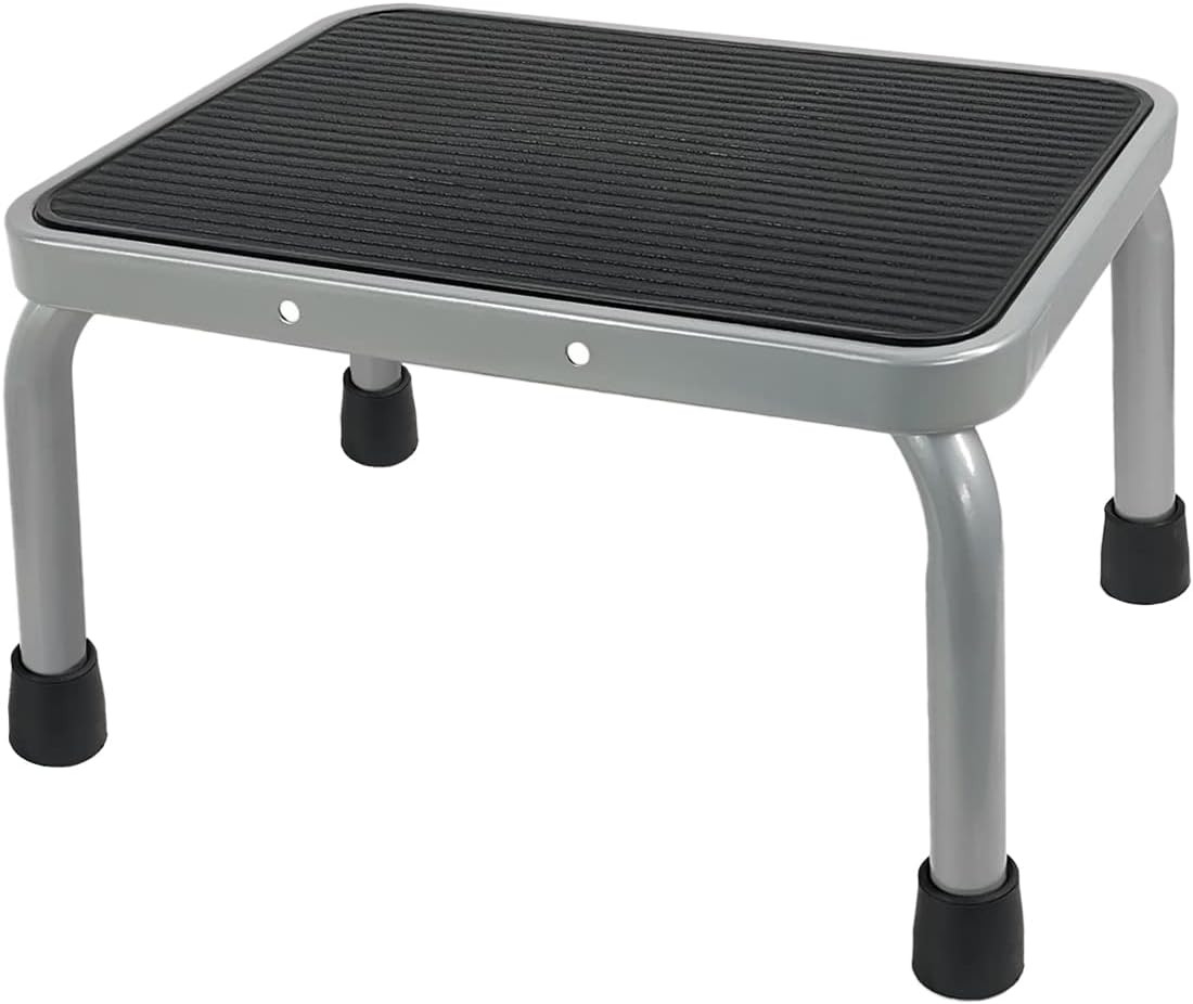 9.5" Step Stool, Non-Slip Foot Stool, Safe Load, Sturdy Steel, 1-Step ...