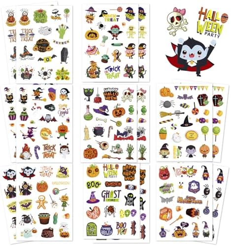 Amazon.com: 60 Sheets Halloween Stickers Crafts for Kids - Make-A ...