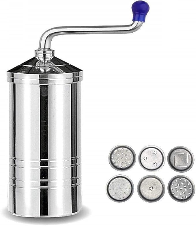 Tekzie Stainless Steel Sev Sancha Maker Machine with 6 Different Jali ...