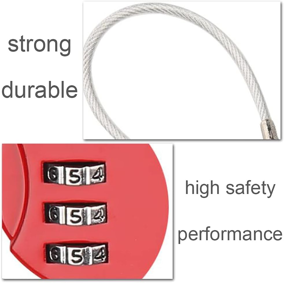 4 Pcs Number Locks Combination Padlocks 3-Digit Combination Zinc Alloy ...