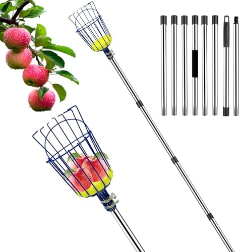 Amazon.com : Anewkle 13 Feet Fruit Picker Pole Tool with Basket Apple ...
