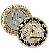 Amazon.com: 12 Steps AA Coin Sobriety Chip Medallion, Clockwork One Day ...