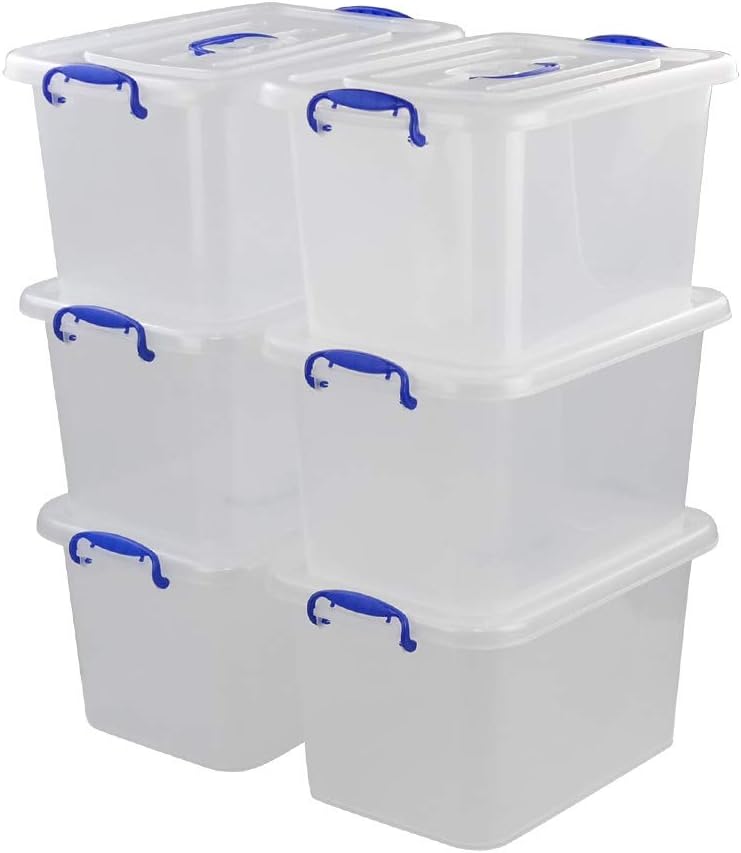 Amazon.com - Dehouse 10 L Small Plastic Storage Box, 4-Pack Clear ...