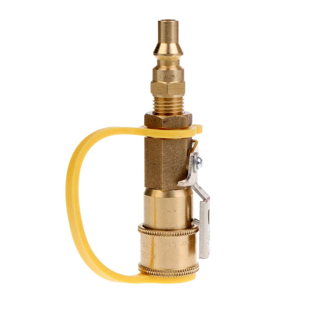 Propane/Natural LP Gas Quick Disconnect Coupler with Ball Valve 1/4 ...