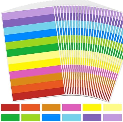 Amazon.com: 480Pcs Color Coding Labels, 12 Colors Rectangular Colored ...