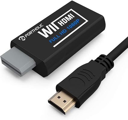PORTHOLIC Wii to HDMI Converter 1080P for Full HD Device, Wii HDMI ...