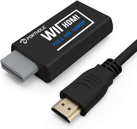 PORTHOLIC Wii to HDMI Converter 1080P for Full HD Device, Wii HDMI ...