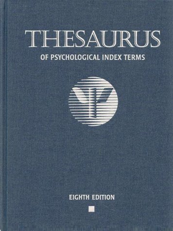 Amazon.com: Thesaurus of Psychological Index Terms: 9781557984029 ...