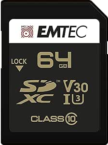 EMTEC ECMSD64GXC10SP - SD card - UHS-I U3 - Class 10 - Speedin range ...