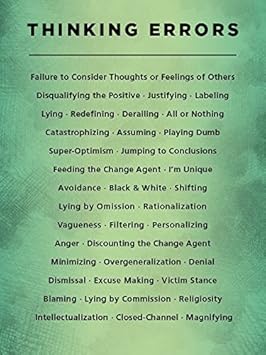 Amazon.com: Thinking Errors List Poster : Office Products