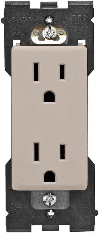 Leviton Renu RER15-CA Tamper-Resistant Outlet, 15A-125VAC (Cafe Latte ...