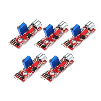 DEVMO 5PCS Microphone Sensor High Sensitivity Sound Detection Module ...